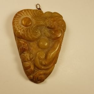 unbranded | Jewelry | Vintage 7s Carved Beige Yellow Jade | Poshmark